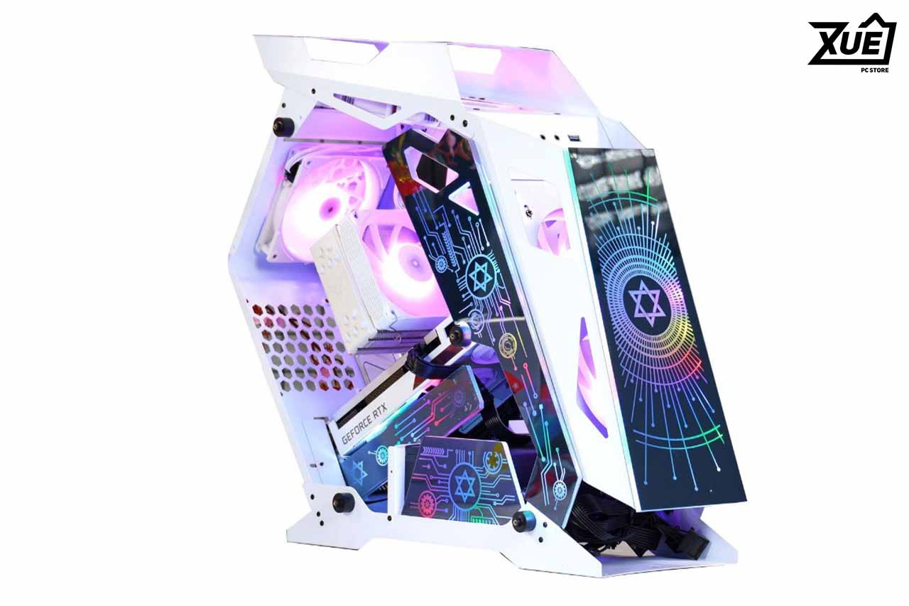 VỎ CASE GAMING HAWK F1 WHITE
