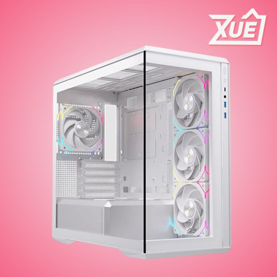 VỎ CASE EINAREX ZM800 RGB WHITE (ATX/4 FAN RGB)