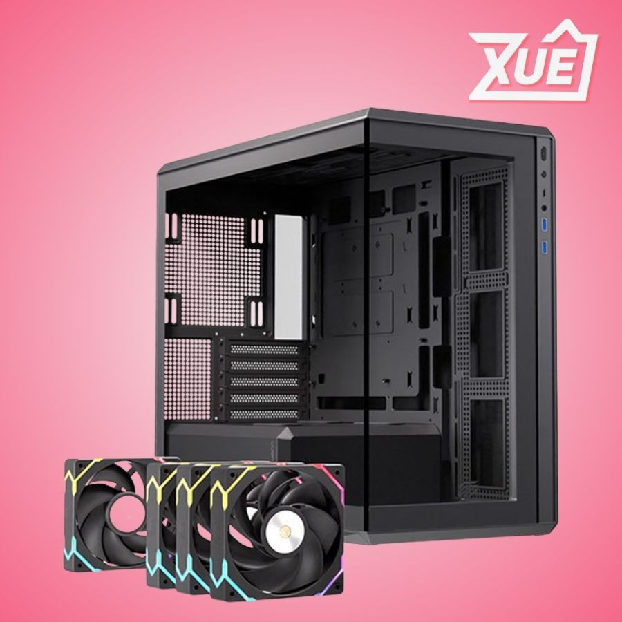 VỎ CASE EINAREX ZM800 RGB BLACK (ATX/4 FAN RGB)